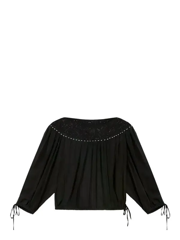 Isabel Marant Nelida Lace Beaded Blouse - Black