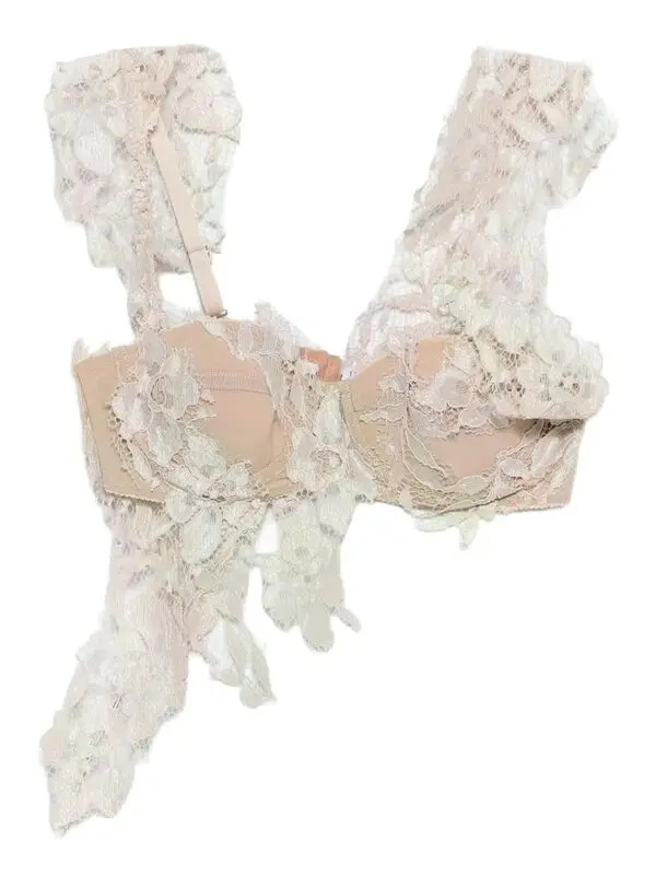 Giuseppe Di Morabito Floral Lace Top - Neutrals