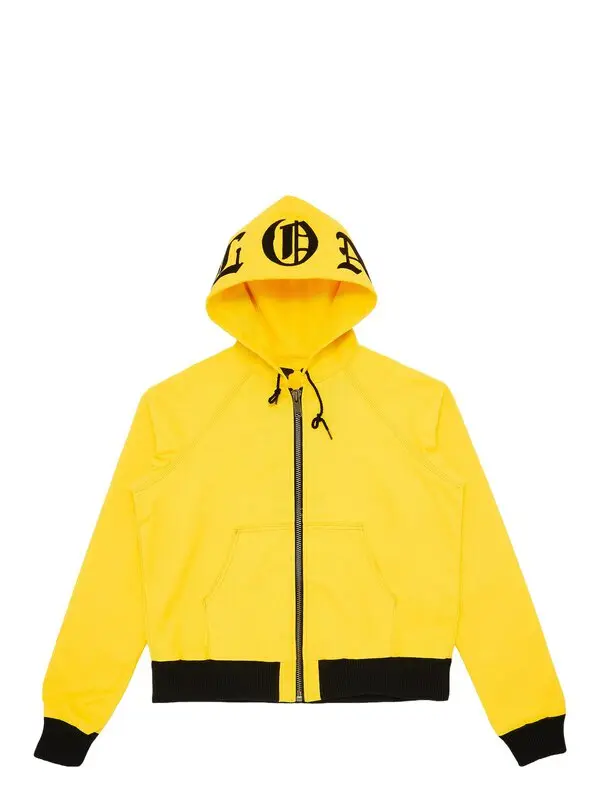 VLONE Zip-up Canvas Hoodie - Yellow