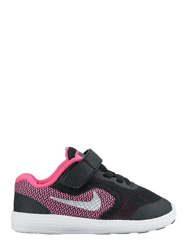 Nike Revolution 3 Td Metallic Silver Sneakers - Black