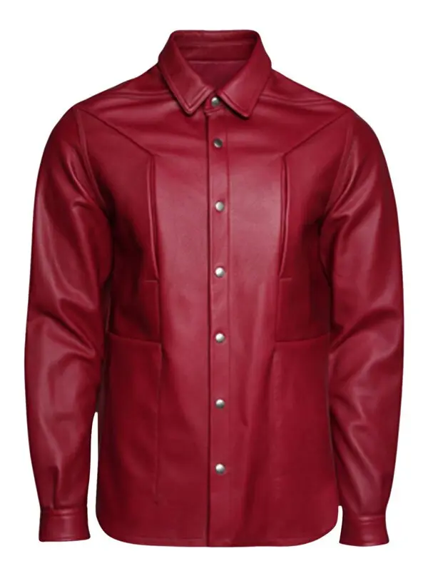 Rick Owens Fogpocket Leather Jacket - Pink