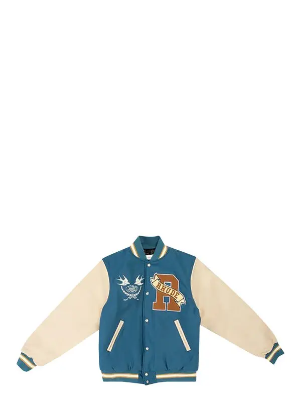 Rhude Sparrow Varsity Jacket - Blue