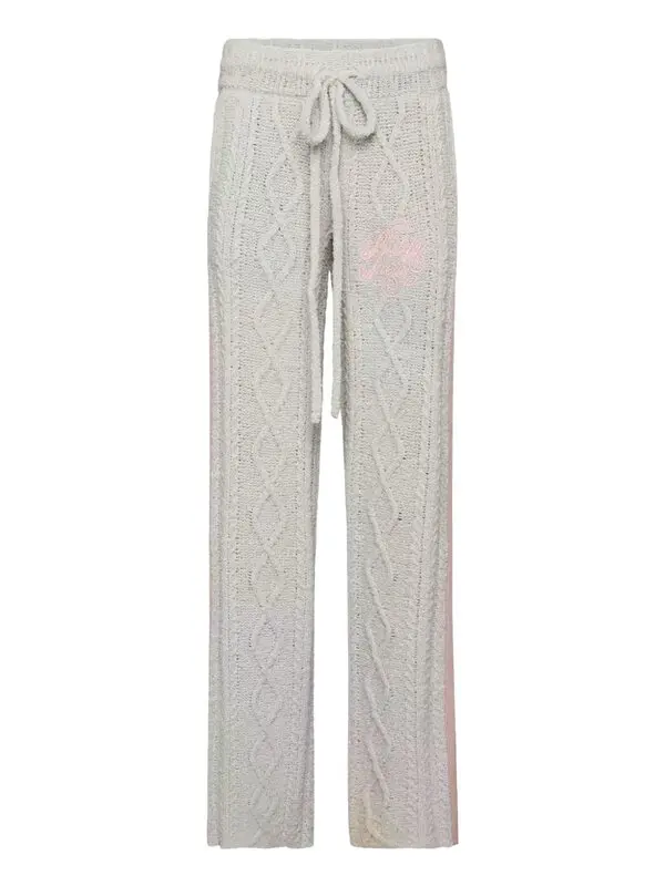 Philipp Plein Cable-knit Track Pants - Grey