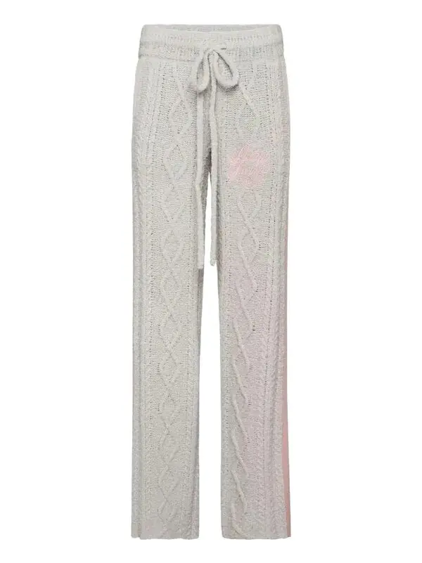 Philipp Plein Cable-knit Track Pants - Grey