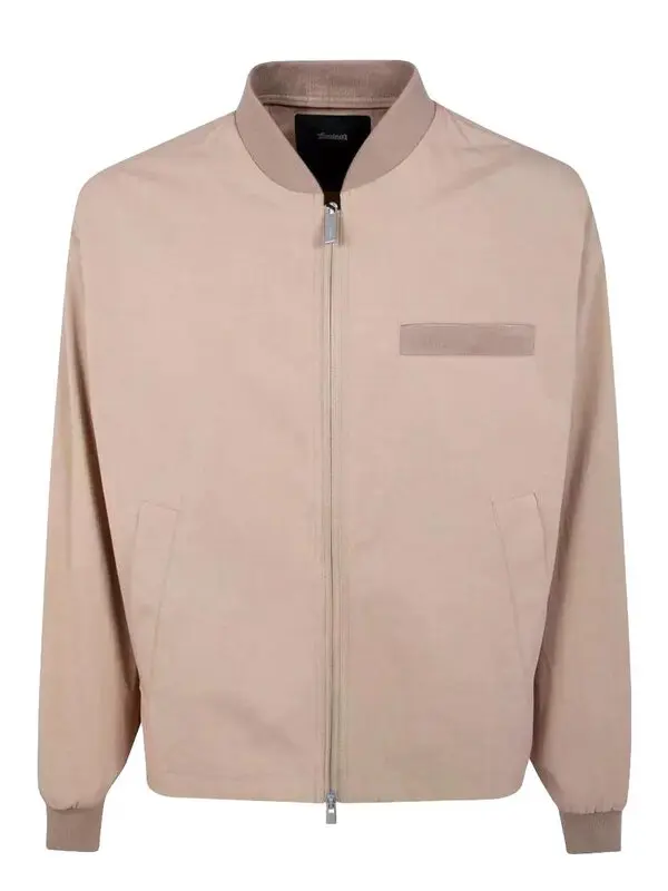 Herno Perforated Panel Zip-up Jacket - Neutrals