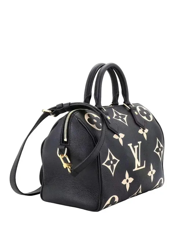 LOUIS VUITTON Speedy Bandouliere 25 Bicolor Monogram Empreinte - Black