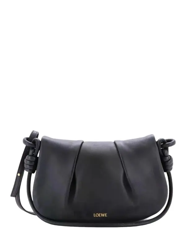 Loewe Paseo Leather Shoulder Bag - Black