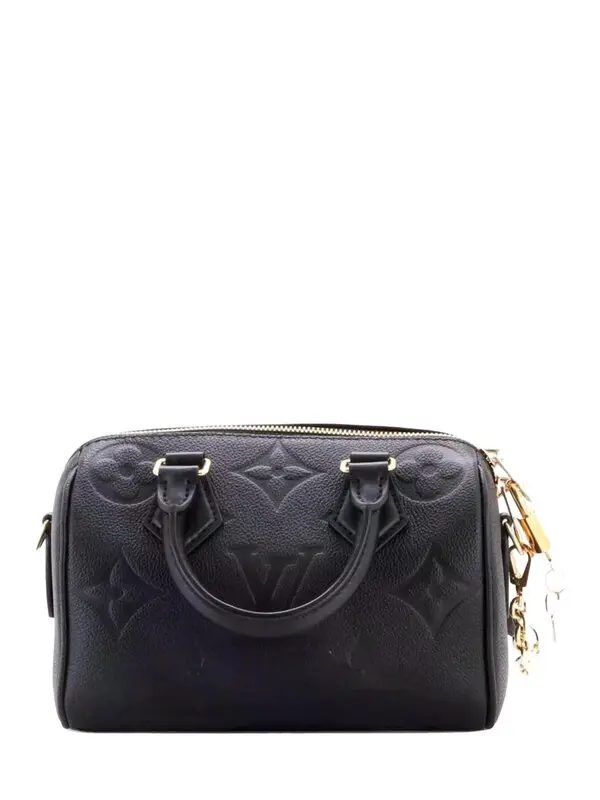 LOUIS VUITTON Speedy Bandouliere 20 Bag Monogram Empreinte Giant - Black