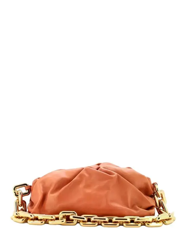 Bottega Veneta The Chain Pouch Leather Shoulder Bag - Orange