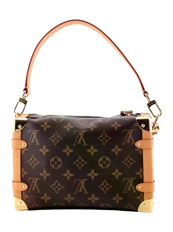 LOUIS VUITTON Side Trunk Handbag Monogram Canvas Mm Satchel - Brown
