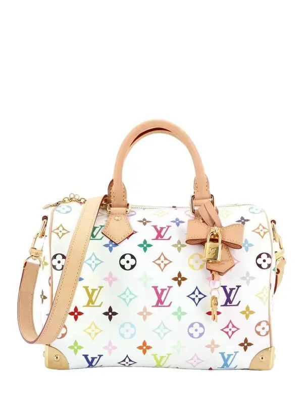 LOUIS VUITTON X Takashi Murakami Speedy Soft Bandouliere 25 Satchel - White