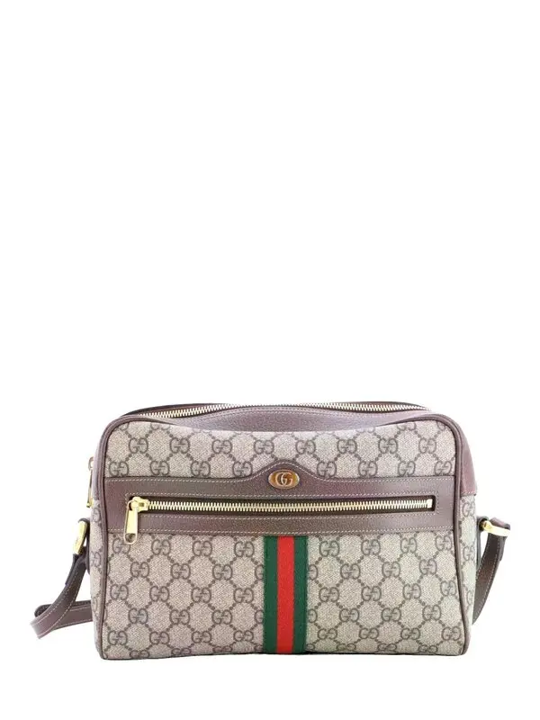 Gucci Ophidia Small Crossbody Bag Gg Coated Canvas - Brown