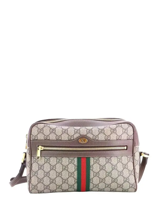 Gucci Ophidia Small Crossbody Bag Gg Coated Canvas - Brown