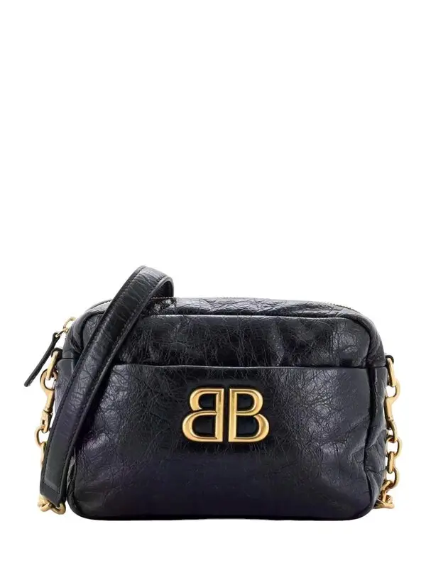 Balenciaga Monaco Camera Bag Leather Xs - Black