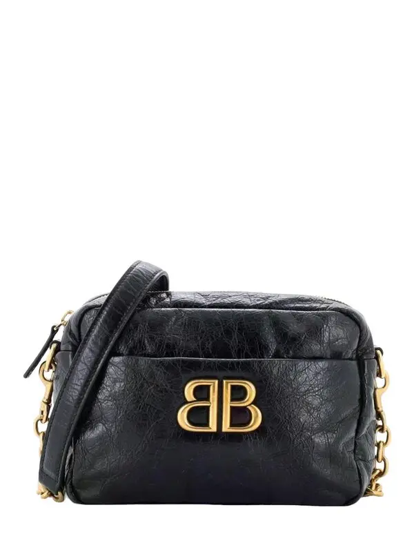 Balenciaga Monaco Camera Bag Leather Xs - Black