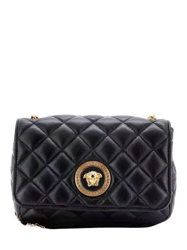 Versace Medusa Icon Chain Flap Bag - Black