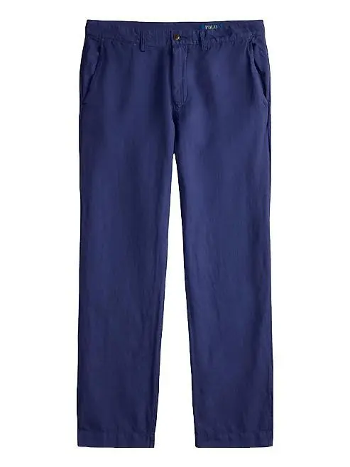 Polo Ralph Lauren Classic-fit Linen And Cotton Trousers - New Classic Navy