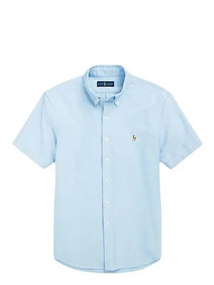 Polo Ralph Lauren Logo-embroidered Custom-fit Cotton Oxford Shirt Xxl - Bsr Blue