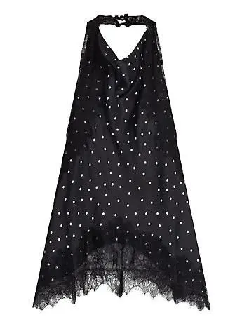 OMNES Jayne Polka-dot Satin Top - Black Polka Dot