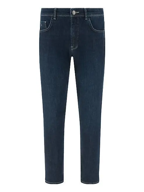 Boggi Milano Regular-fit Stretch-denim Jeans - Dark Blue