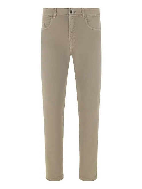Boggi Milano Straight Regular-fit Stretch-denim Jeans - Taupe