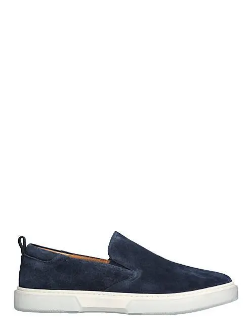 Steve Madden Lansten Suede Trainers - Navy