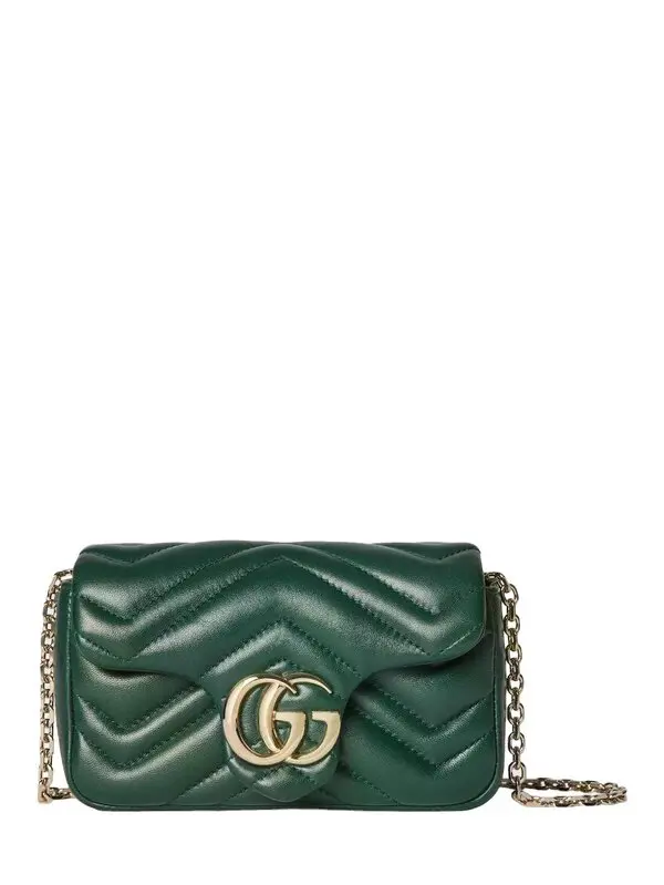 Gucci Mini Gg Marmont Quilted Shoulder Bag - Green