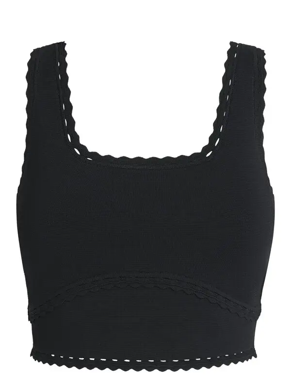 Sandro Knitted Crop Top - Black