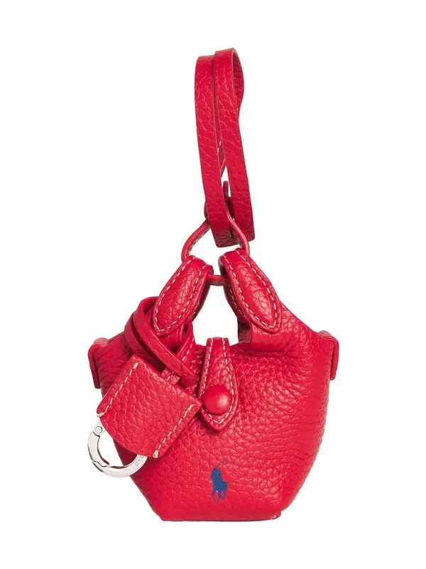 Polo Ralph Lauren Calfskin Polo Play Bag Charm - Red