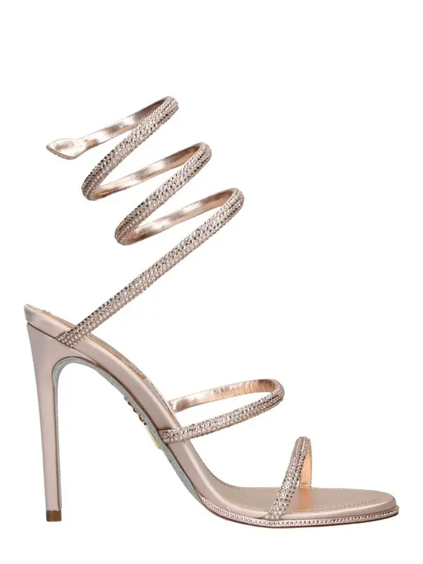 Rene Caovilla Cleo 105 Crystal-embellished Sandals - Pink