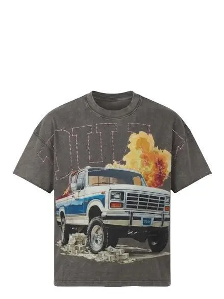 DUAA Pull Up Tee Shirt - Vintage Wash