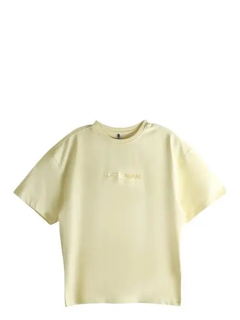 ADER ERROR Solid Short Sleeved T-shirt - Yellow