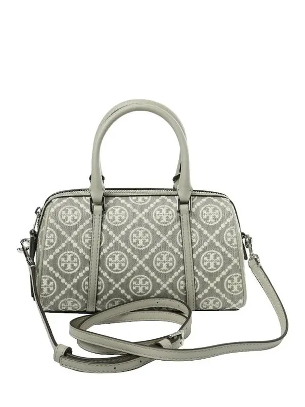 Tory Burch T Monogram Mini Barrel Bag - Gray