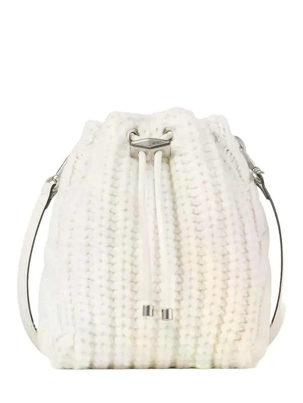 JIMMY CHOO Knitted Mini Bag - White