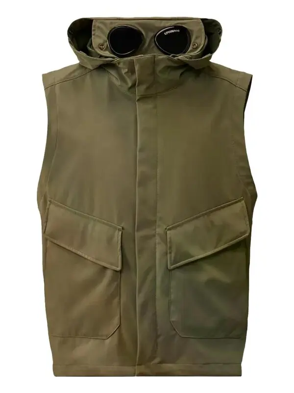 C.P. COMPANY Hooded Gilet - Green