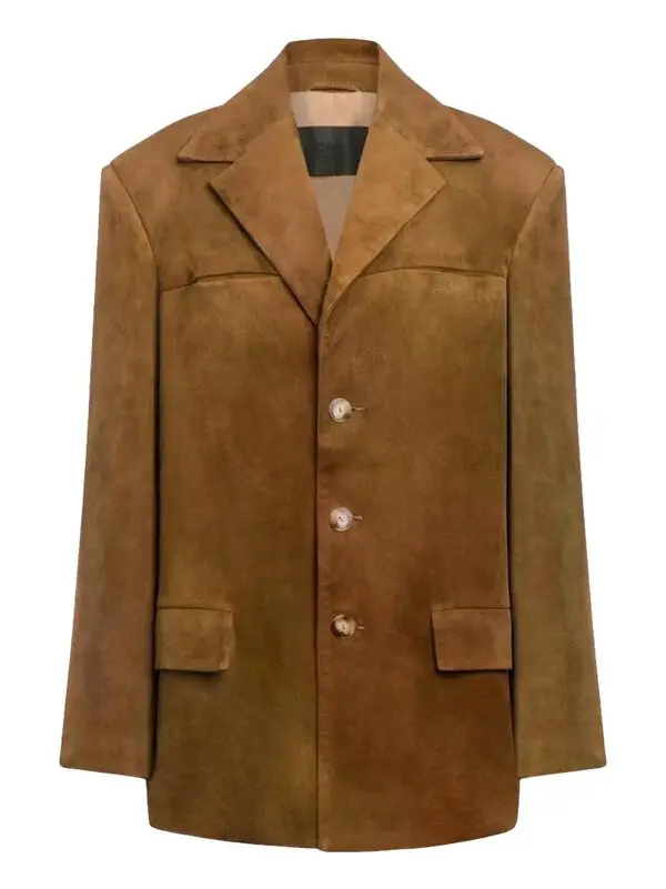 DONDUP Button Suede Blazer - Brown