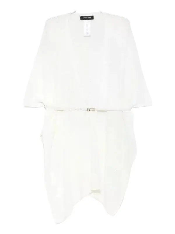 Fabiana Filippi Belted Cardigan-coat - White