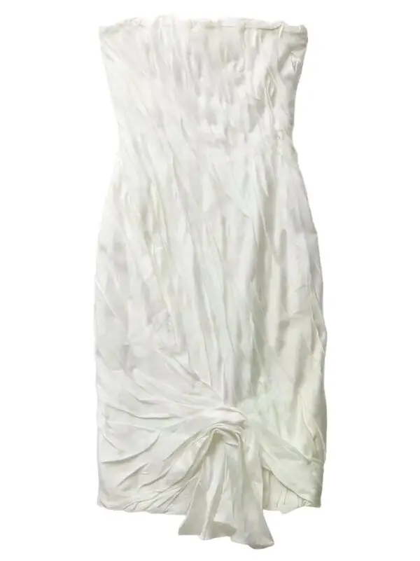Versace Knot Detail Dress - White