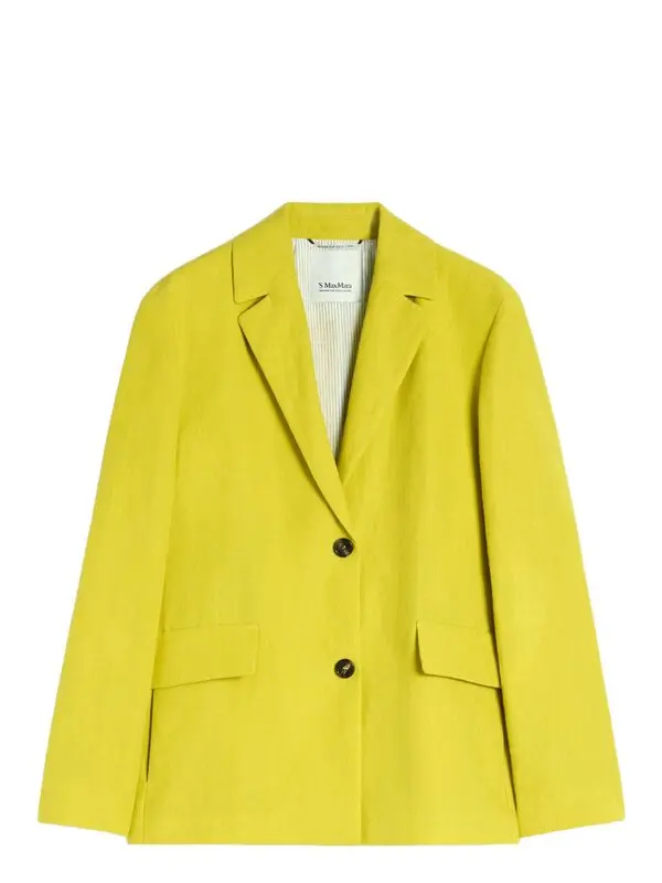 Max Mara Pure Linen Canvas Jacket - Lemon