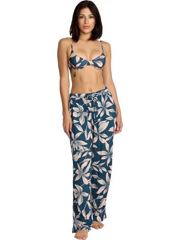 Volcom Printed Wide Leg Pants - Harbor Blue