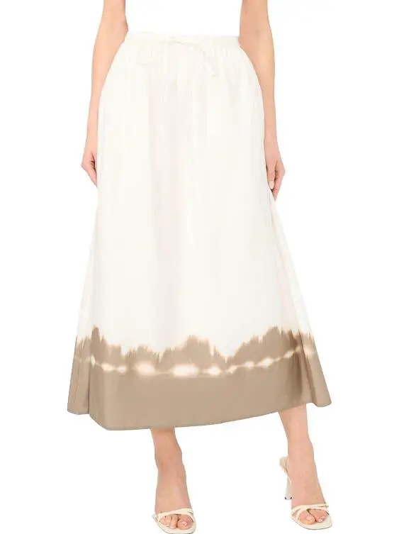 Halogen Drawstring Cotton Maxi Skirt - Warm Ash