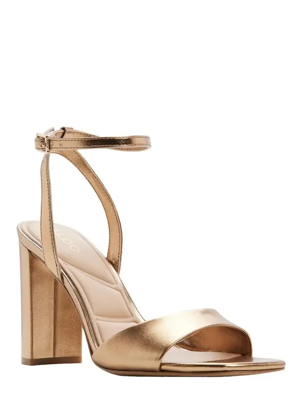 Aldo Serenya Ankle Strap Sandals - Gold