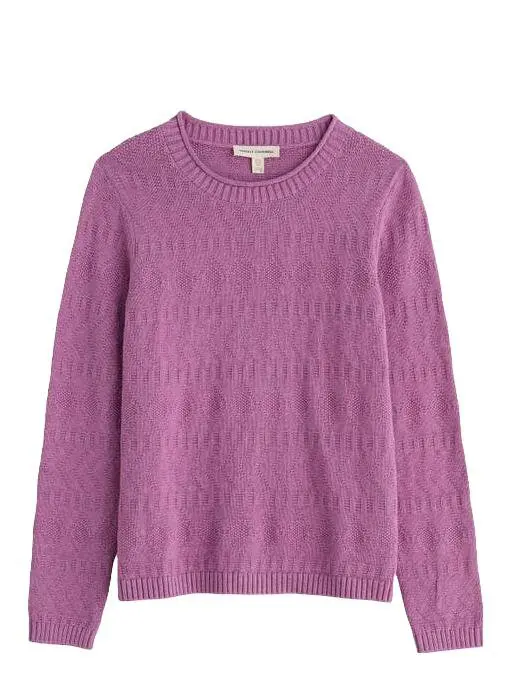 SEASALT CORNWALL Kinter Organic Cotton Crewneck Sweater - Orchid