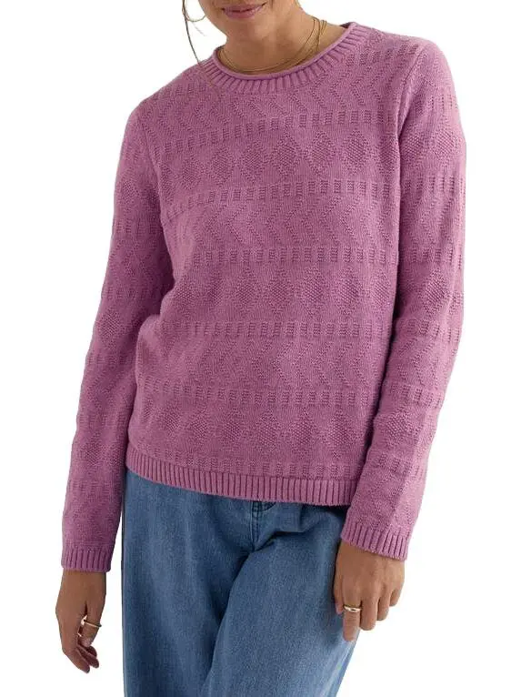 SEASALT CORNWALL Kinter Organic Cotton Crewneck Sweater - Orchid