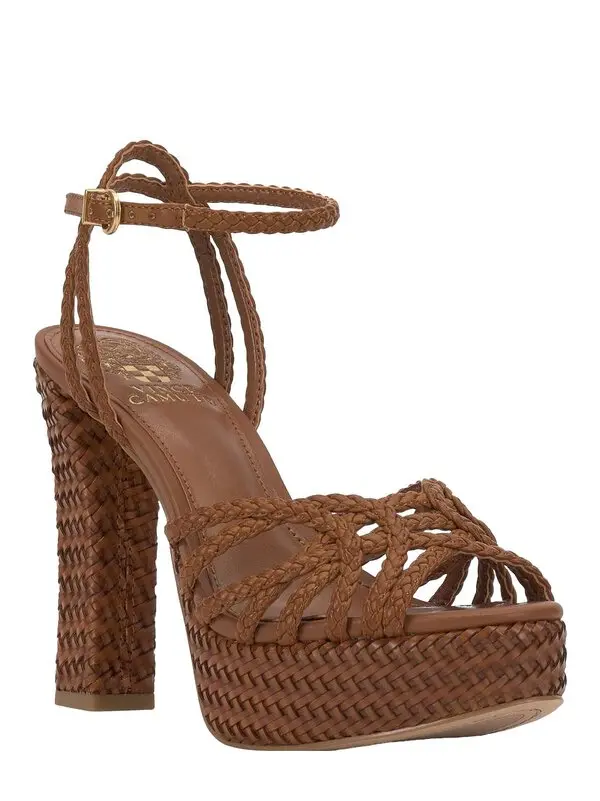 Vince Camuto Samlee Platform Sandals - Golden Walnut