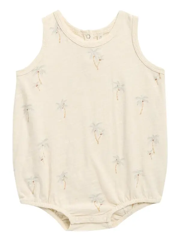 RYLEE + CRU Palm Print Cotton Bodysuit - Natural