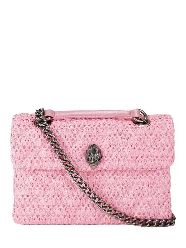 Kurt Geiger Kensington Raffia Convertible Shoulder Bag - Pink