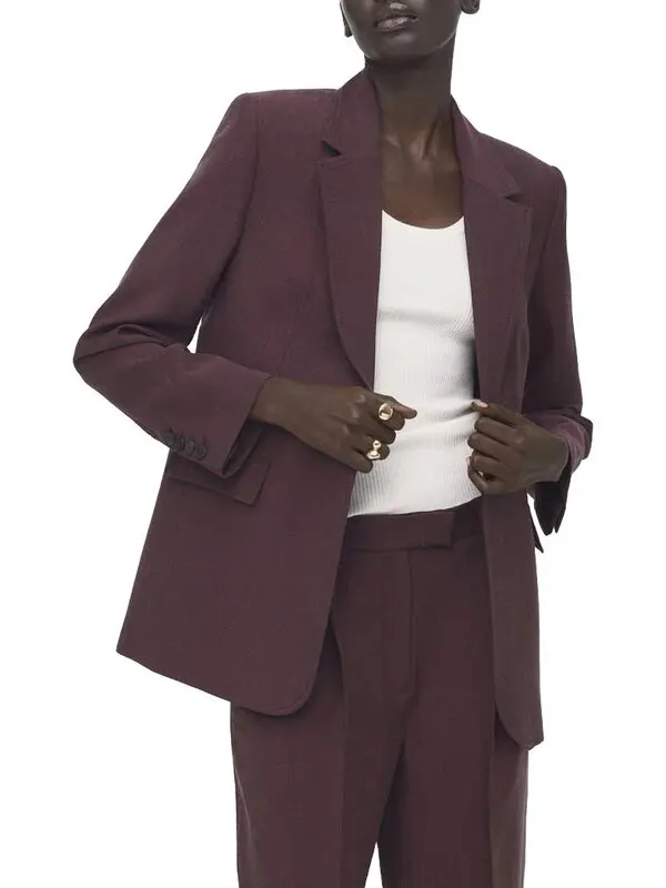 Mango Suit Blazer - Purple