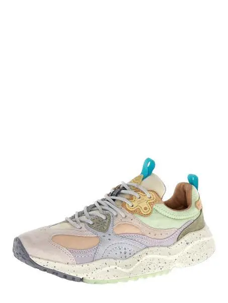 FLOWER MOUNTAIN Wave Leather Sneakers - Pale Pink