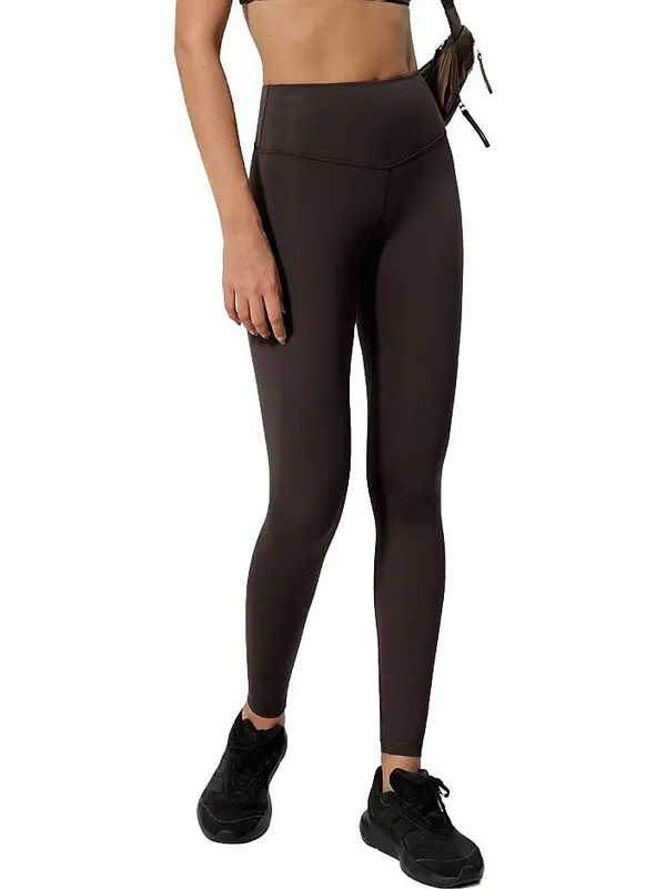 Lilysilk Silk Contour High Rise Soft Ease Leggins - Coffee Bean